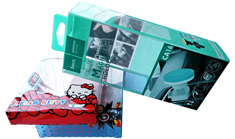 Custom clear vinyl boxes with logo printing from plastic boxes factory